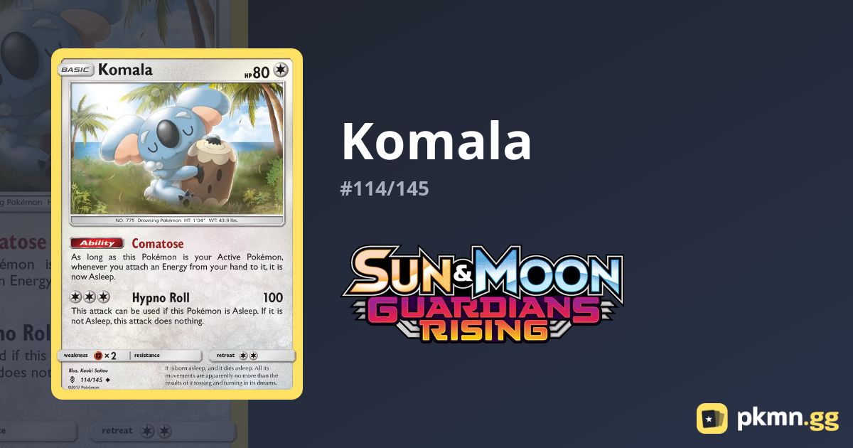 Komala #114/145 Guardians Rising | pkmn.gg