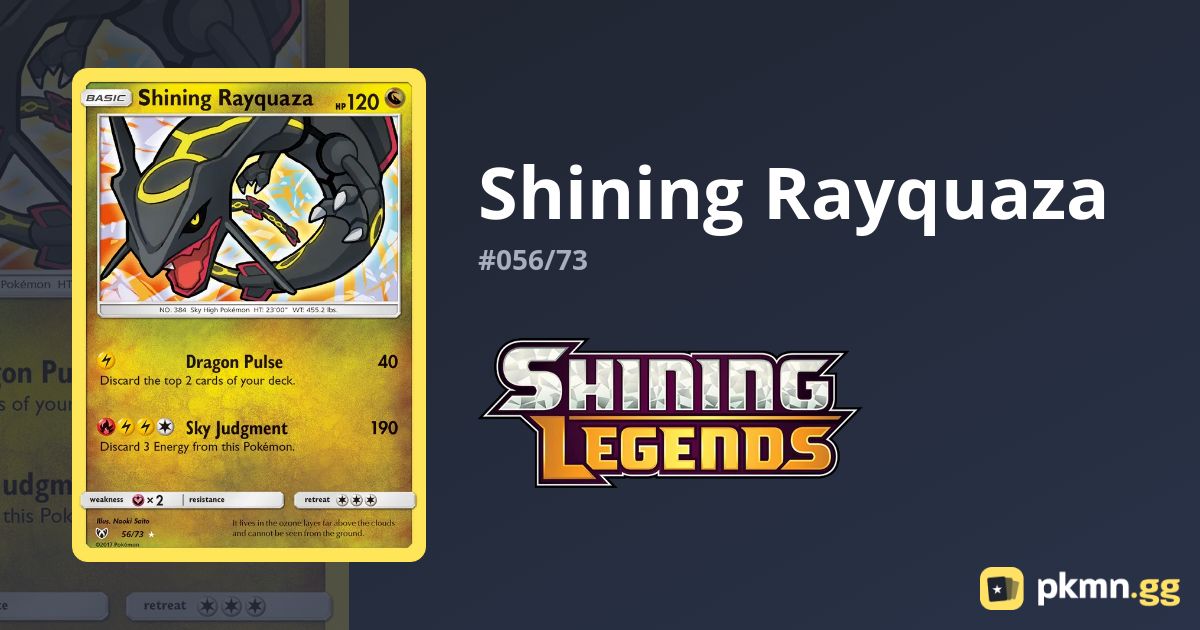 Shining Rayquaza #056/73 Shining Legends | pkmn.gg
