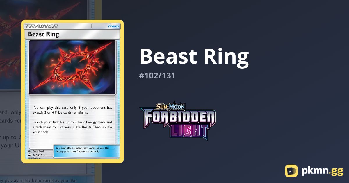 Beast Ring #102/131 Forbidden Light | pkmn.gg