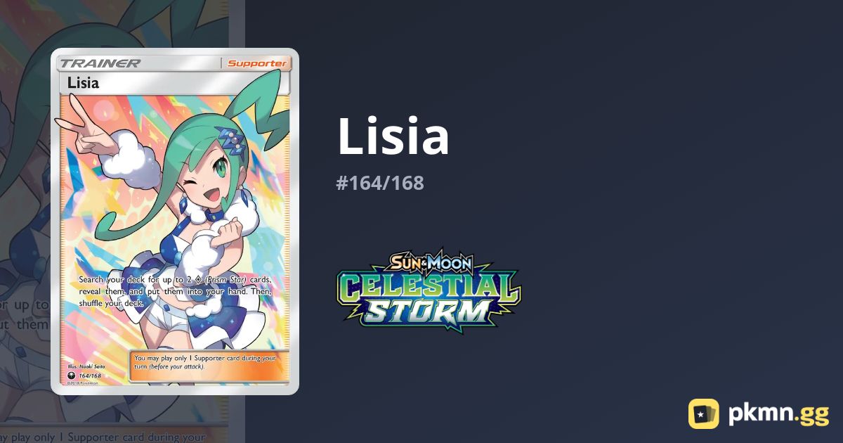 Lisia #164/168 Celestial Storm | pkmn.gg