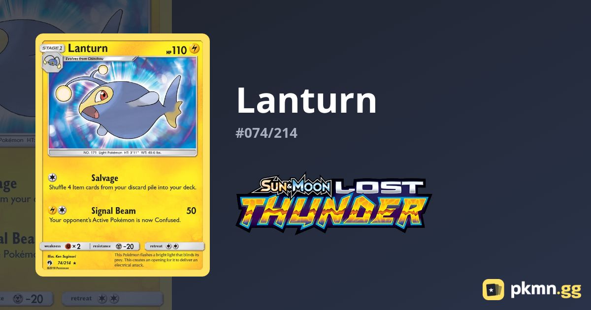 Lanturn #074/214 Lost Thunder | pkmn.gg