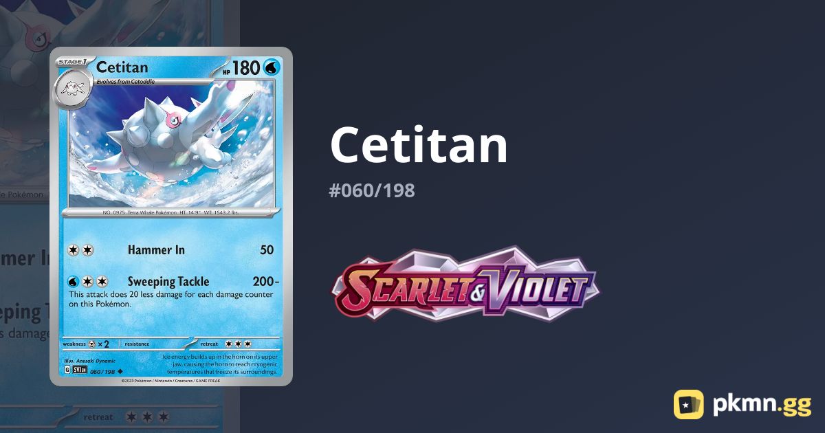 Cetitan #060/198 Scarlet & Violet | pkmn.gg