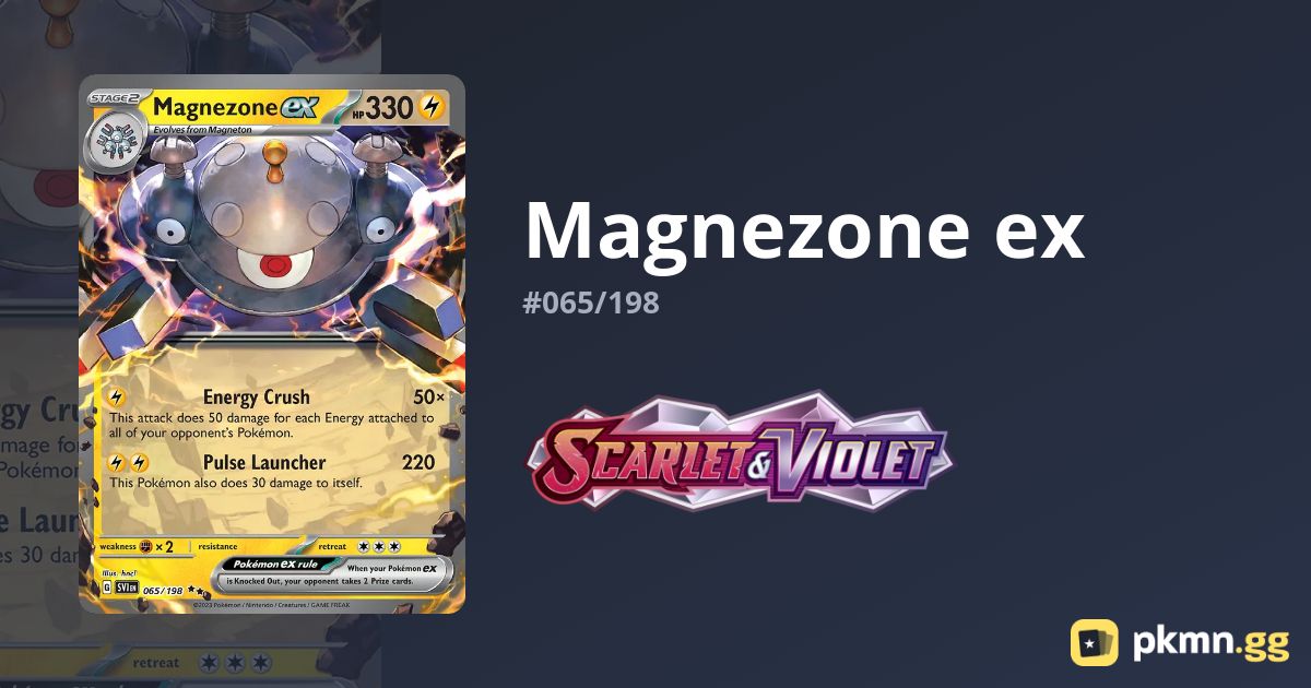 Magnezone ex #065/198 Scarlet & Violet | pkmn.gg