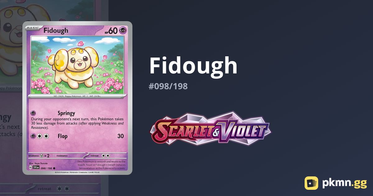 Fidough #098/198 Scarlet & Violet | pkmn.gg