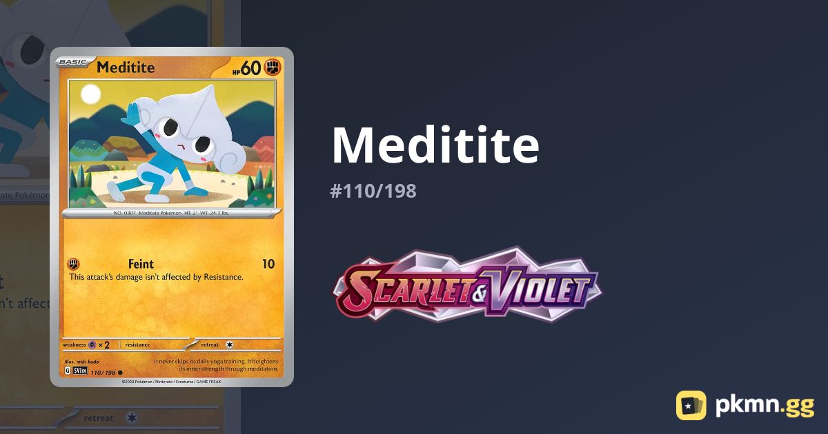 Meditite #110/198 Scarlet & Violet | pkmn.gg
