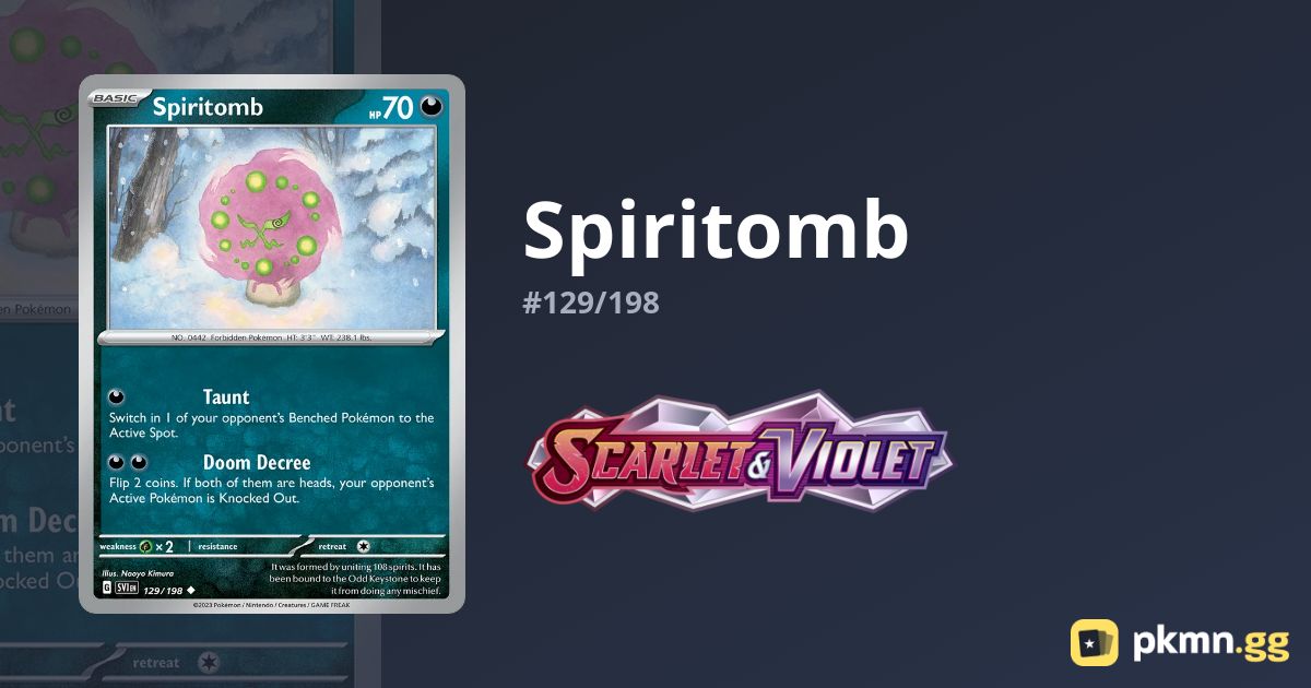 Spiritomb #129/198 Scarlet & Violet | pkmn.gg