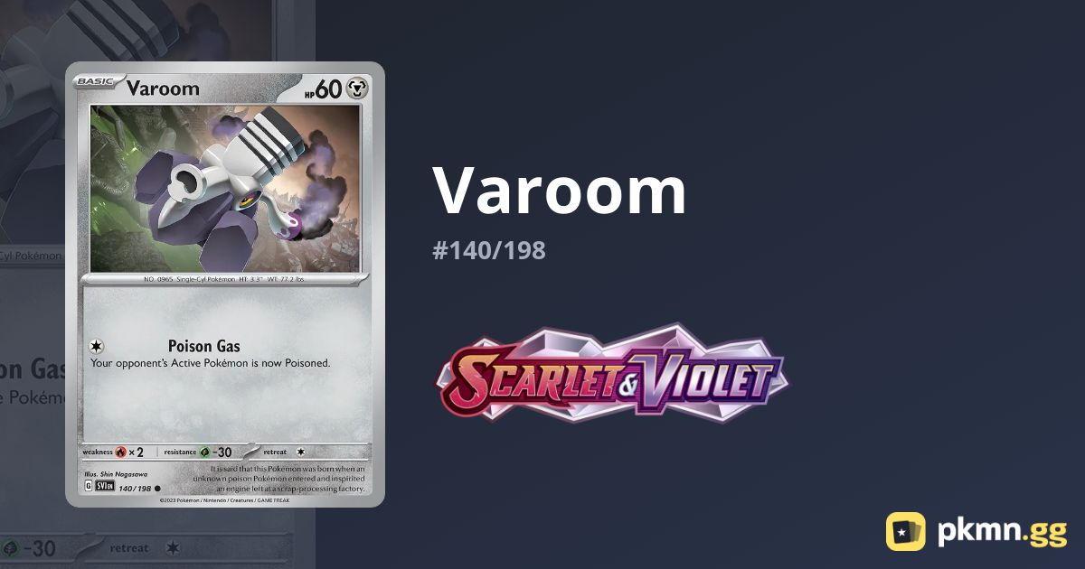Varoom #140/198 Scarlet & Violet | pkmn.gg