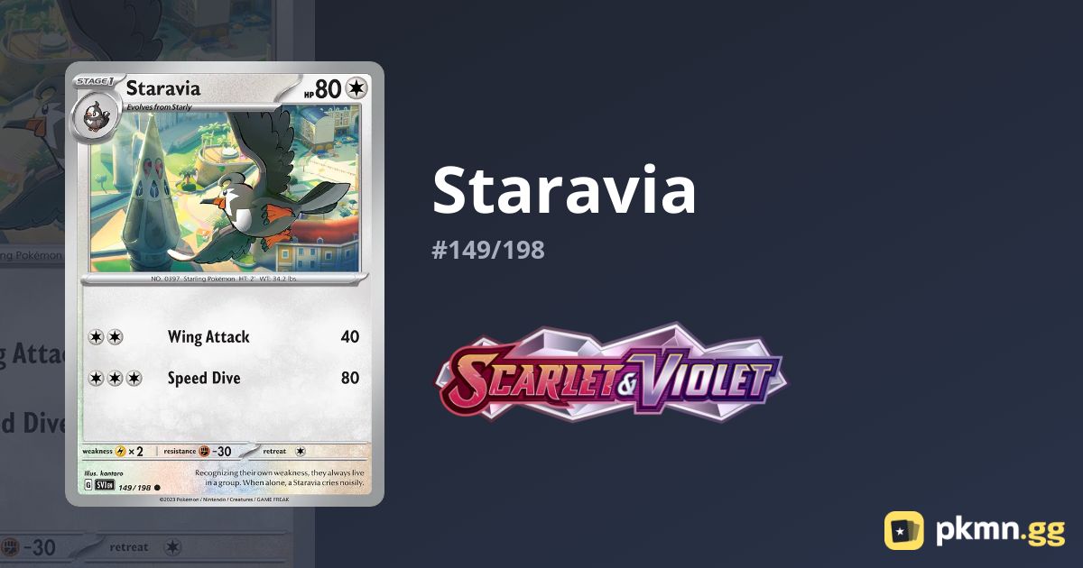 Staravia #149/198 Scarlet & Violet | pkmn.gg