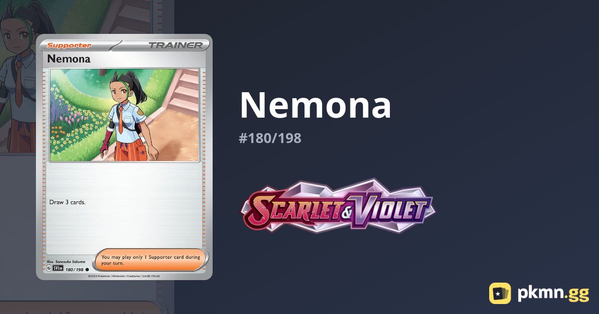 Nemona #180/198 Scarlet & Violet | pkmn.gg