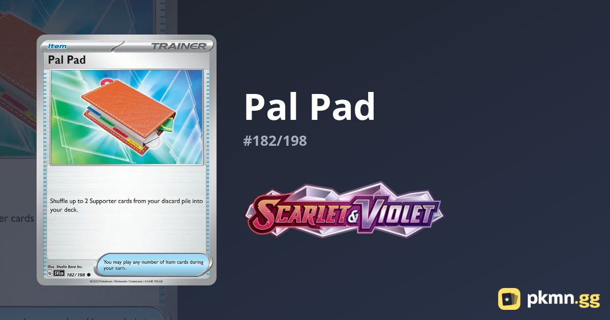 Pal Pad #182/198 Scarlet & Violet | pkmn.gg