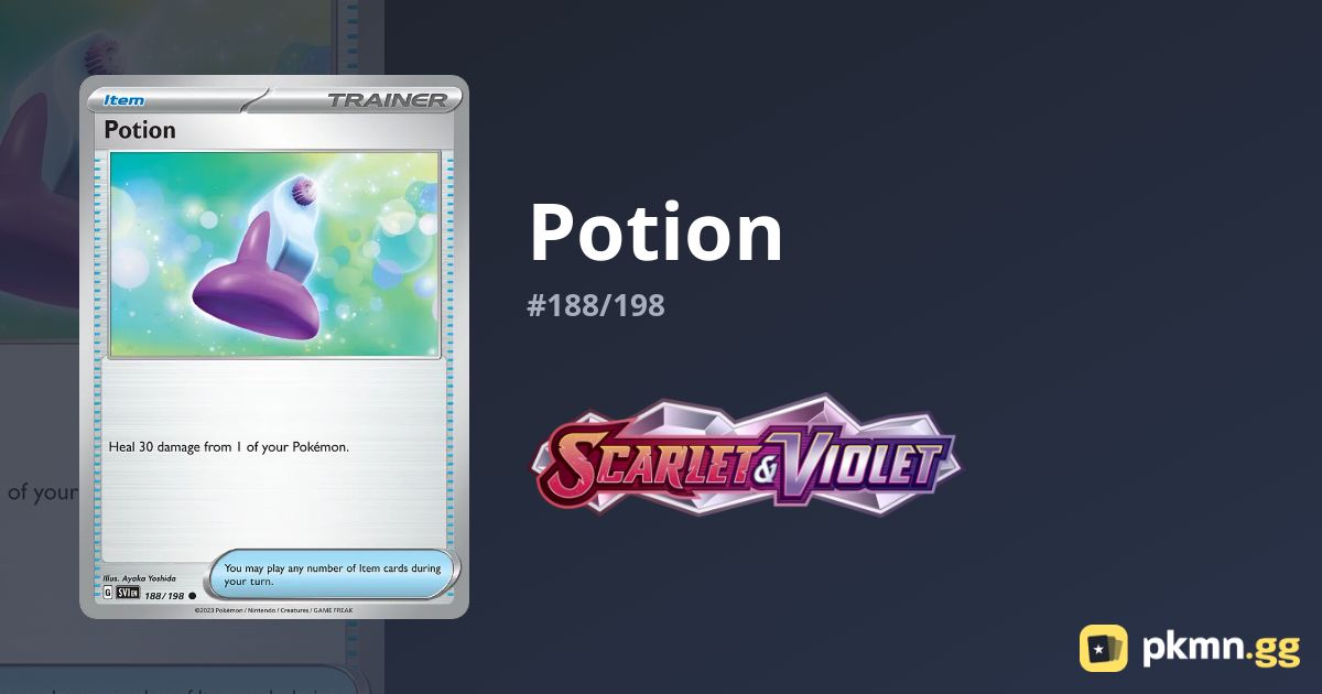 Potion #188/198 Scarlet & Violet | pkmn.gg