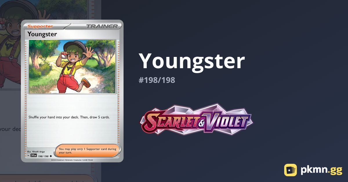Youngster #198/198 Scarlet & Violet | pkmn.gg