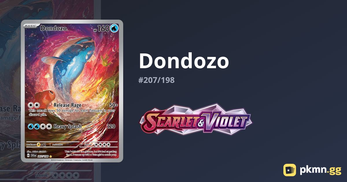 Dondozo #207/198 Scarlet & Violet | pkmn.gg