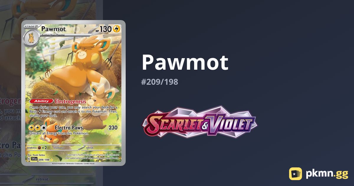 Pawmot #209/198 Scarlet & Violet | pkmn.gg