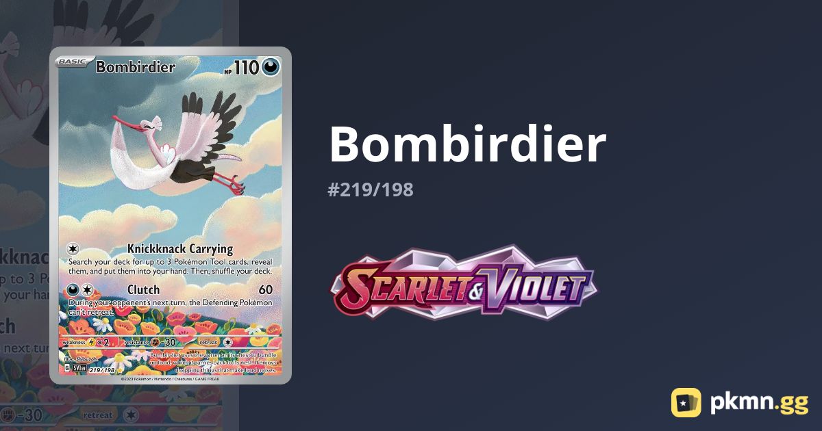 Bombirdier #219/198 Scarlet & Violet | pkmn.gg
