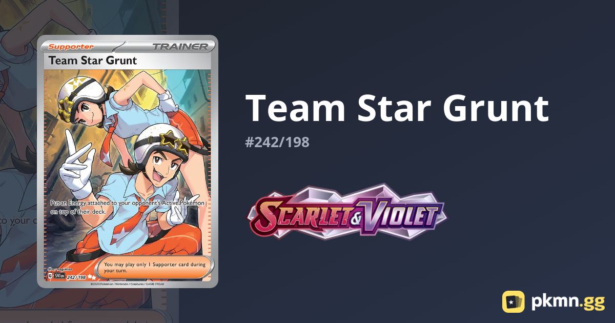 Team Star Grunt #242/198 Scarlet & Violet | pkmn.gg