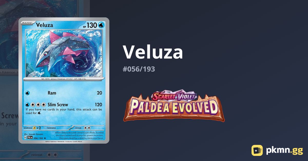 Veluza #056/193 Paldea Evolved | pkmn.gg