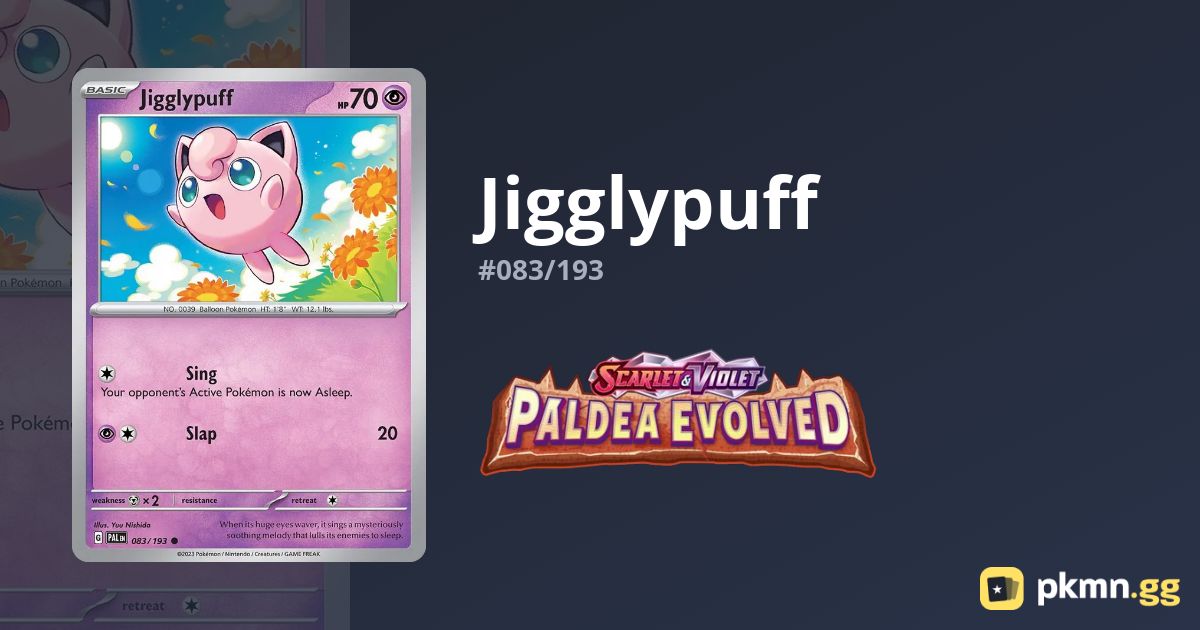 Jigglypuff #083/193 Paldea Evolved | pkmn.gg