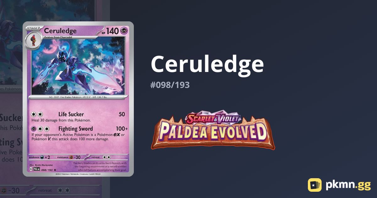Ceruledge #098/193 Paldea Evolved | pkmn.gg
