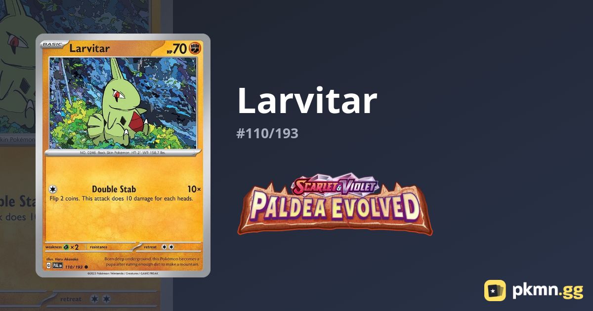 Larvitar #110/193 Paldea Evolved | pkmn.gg