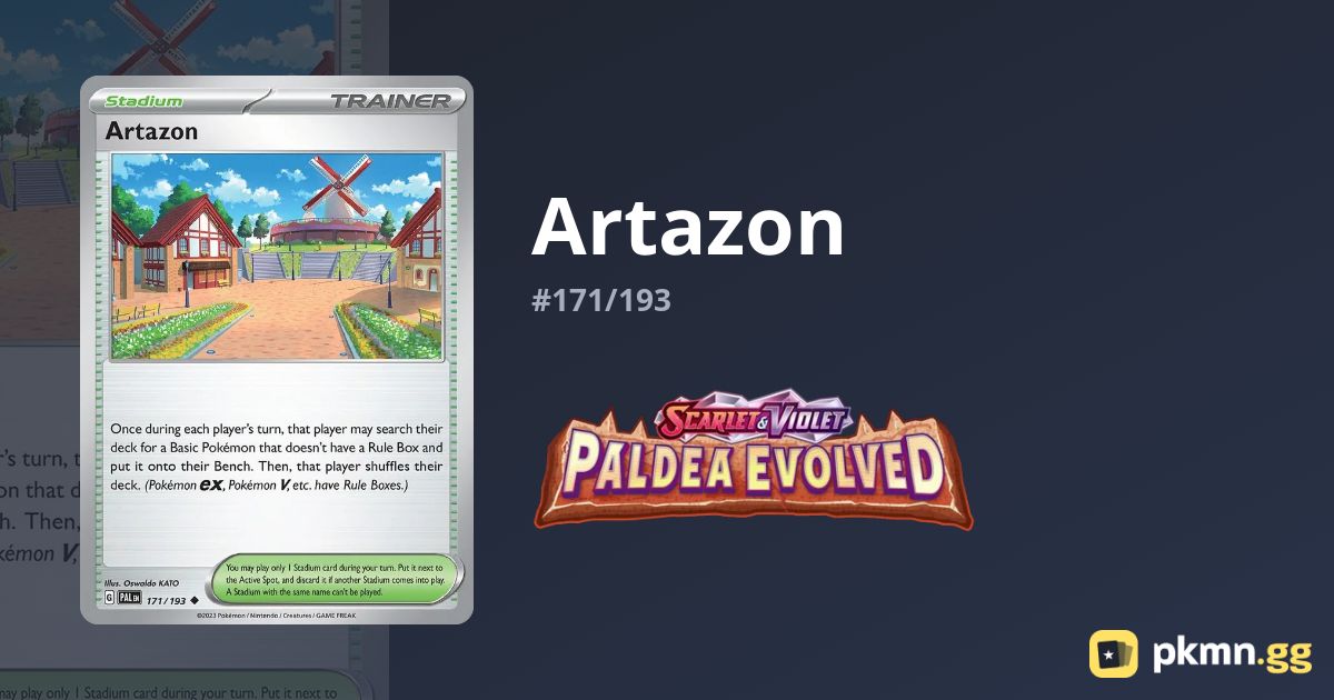 Artazon #171/193 Paldea Evolved | pkmn.gg