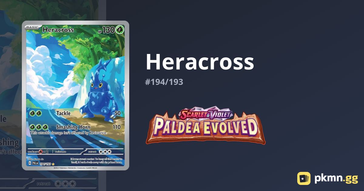 Heracross #194/193 Paldea Evolved | pkmn.gg