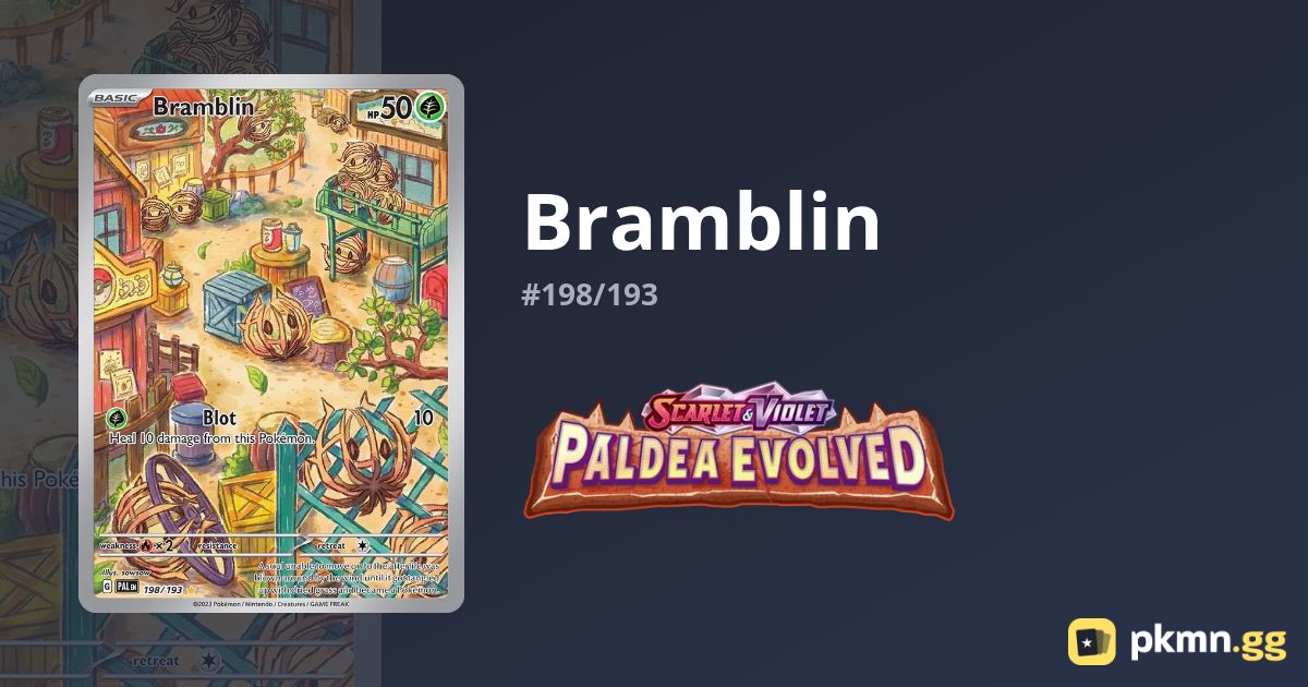 Bramblin #198/193 Paldea Evolved | pkmn.gg