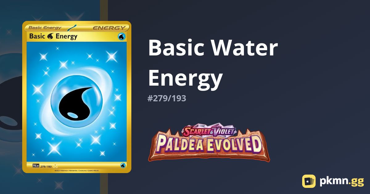 Basic Water Energy #279/193 Paldea Evolved | pkmn.gg