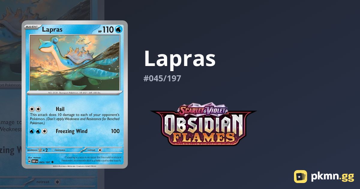 Lapras #045/197 Obsidian Flames | pkmn.gg