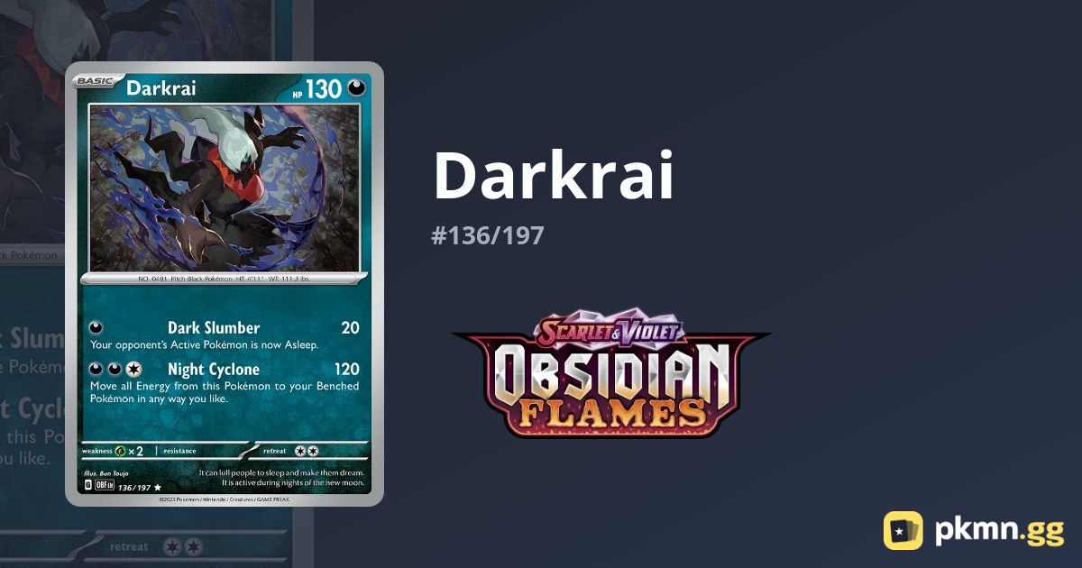 Darkrai #136/197 Obsidian Flames | pkmn.gg