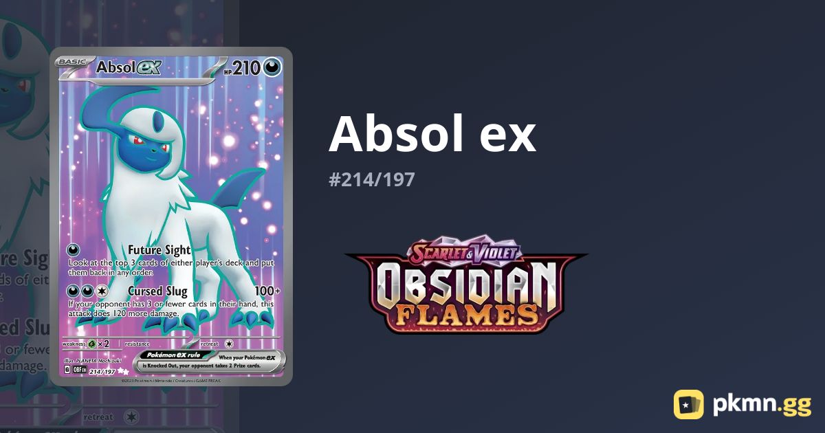 Absol ex #214/197 Obsidian Flames | pkmn.gg
