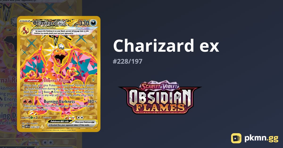 Charizard ex #228/197 Obsidian Flames | pkmn.gg
