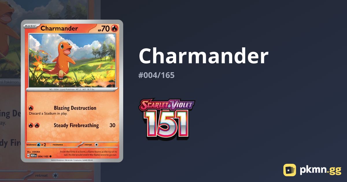 Charmander #004/165 151 | pkmn.gg