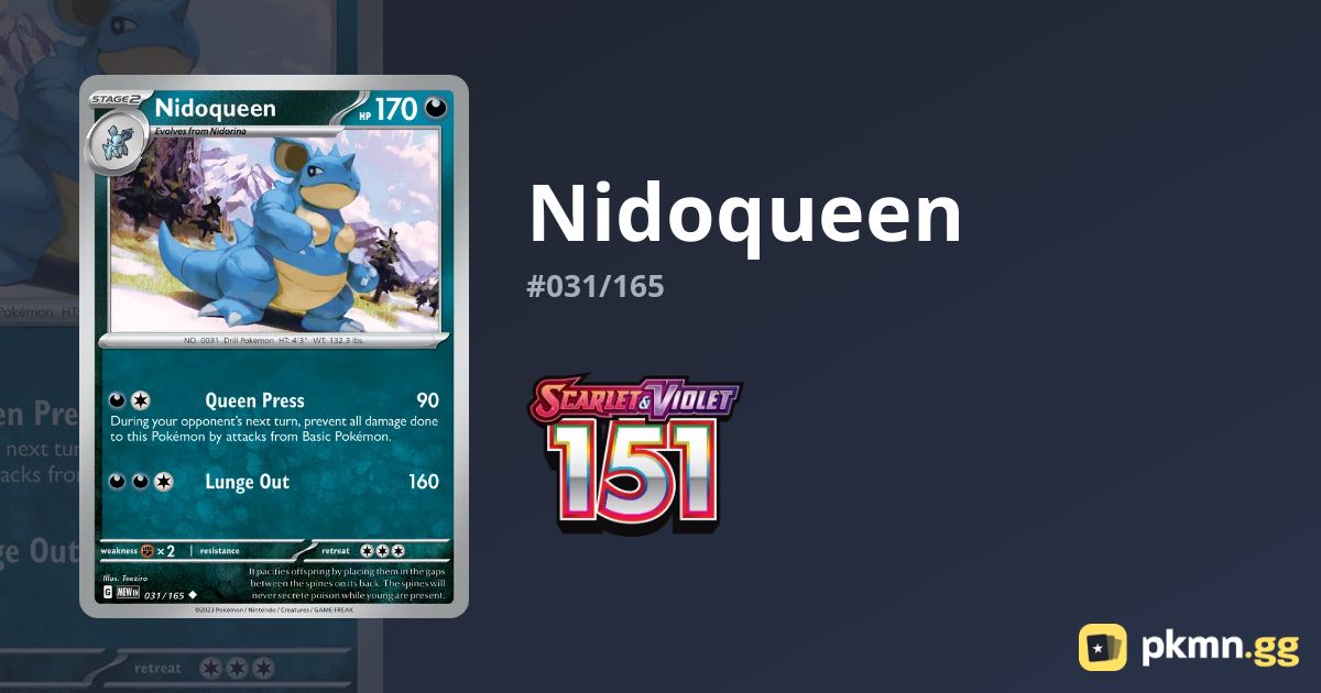 Nidoqueen #031/165 151 | pkmn.gg