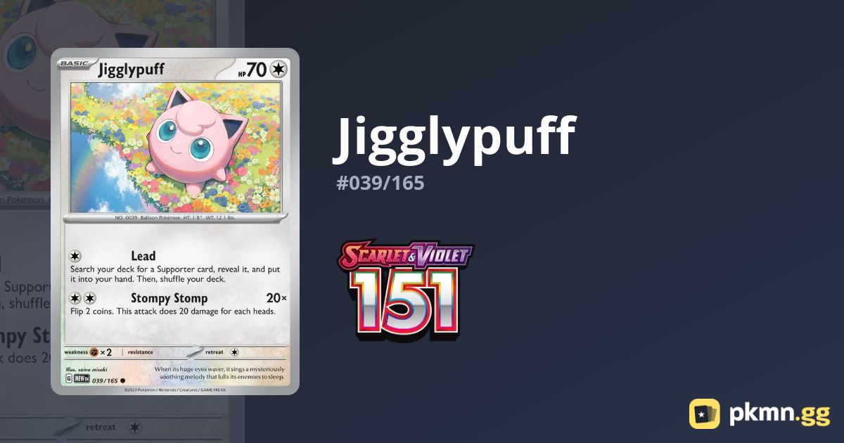 Jigglypuff #039/165 151 | pkmn.gg