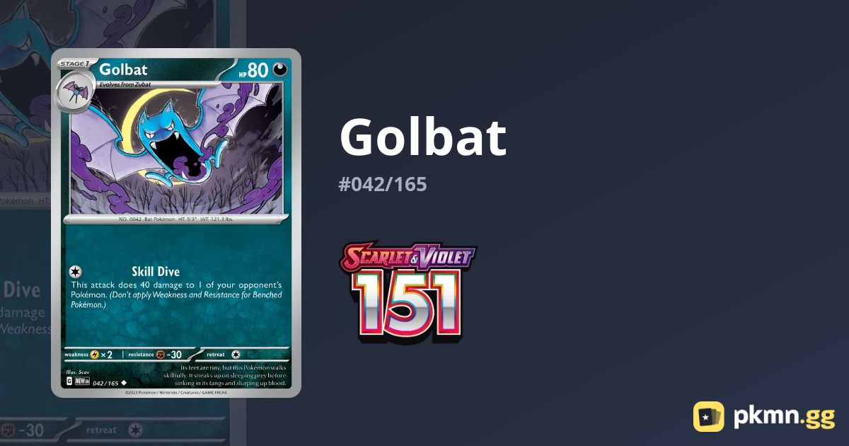 Golbat #042/165 151 | pkmn.gg