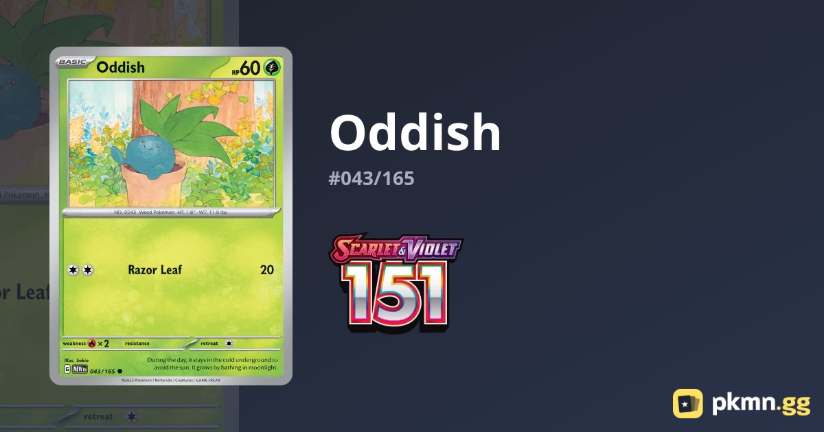 Oddish #043/165 151 | pkmn.gg