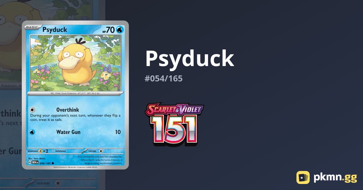 Psyduck #054/165 151 | pkmn.gg