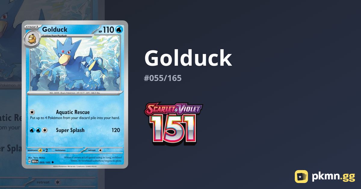 Golduck #055/165 151 | pkmn.gg