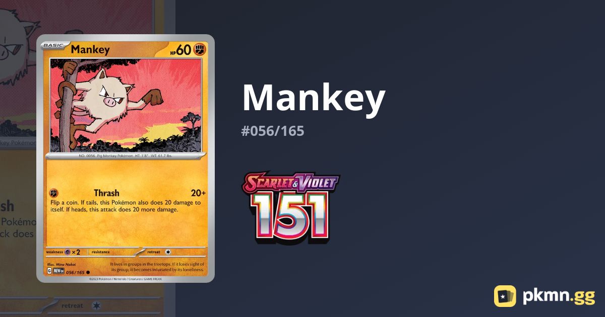Mankey #056/165 151 | pkmn.gg