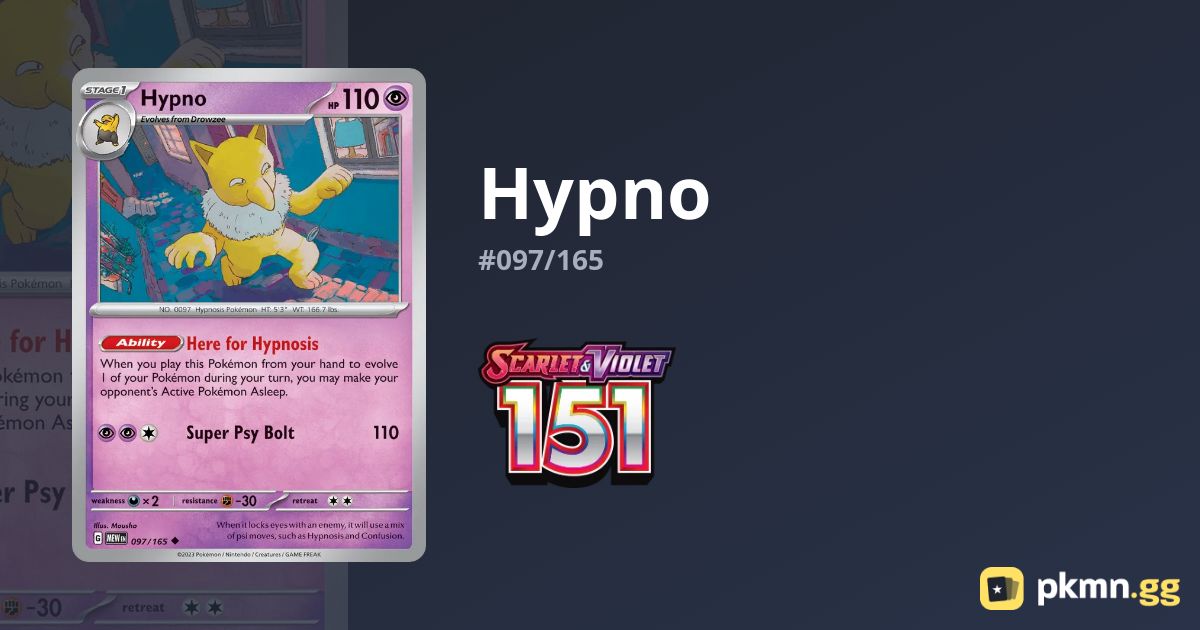 Hypno #097/165 151 | pkmn.gg