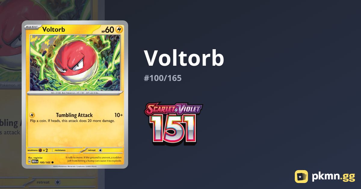Voltorb #100/165 151 | pkmn.gg