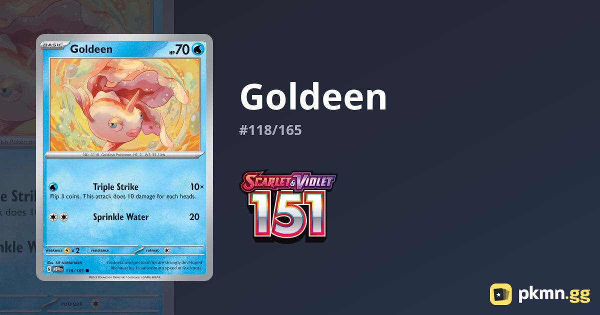 Goldeen #118/165 151 | pkmn.gg