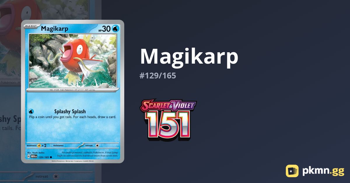 Magikarp #129/165 151 | pkmn.gg