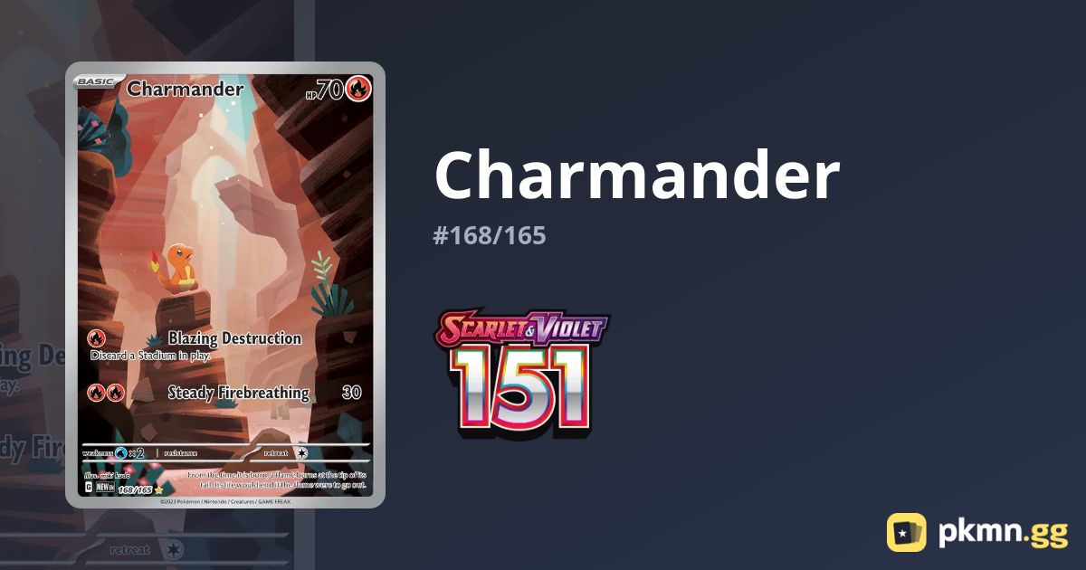 Charmander #168/165 151 | pkmn.gg