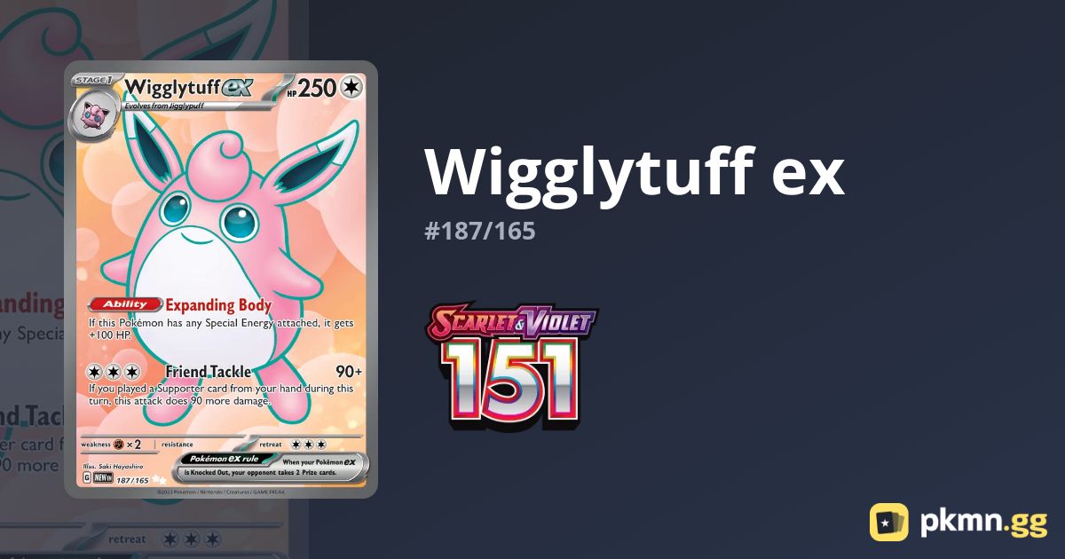 Wigglytuff ex #187/165 151 | pkmn.gg