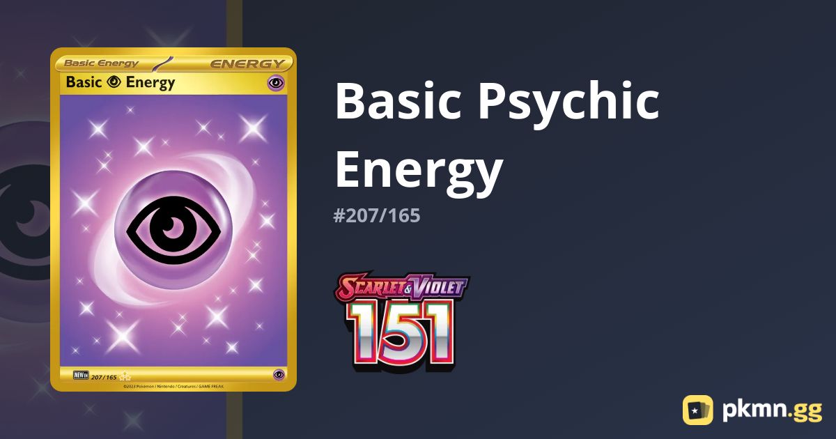 Basic Psychic Energy #207/165 151 | pkmn.gg