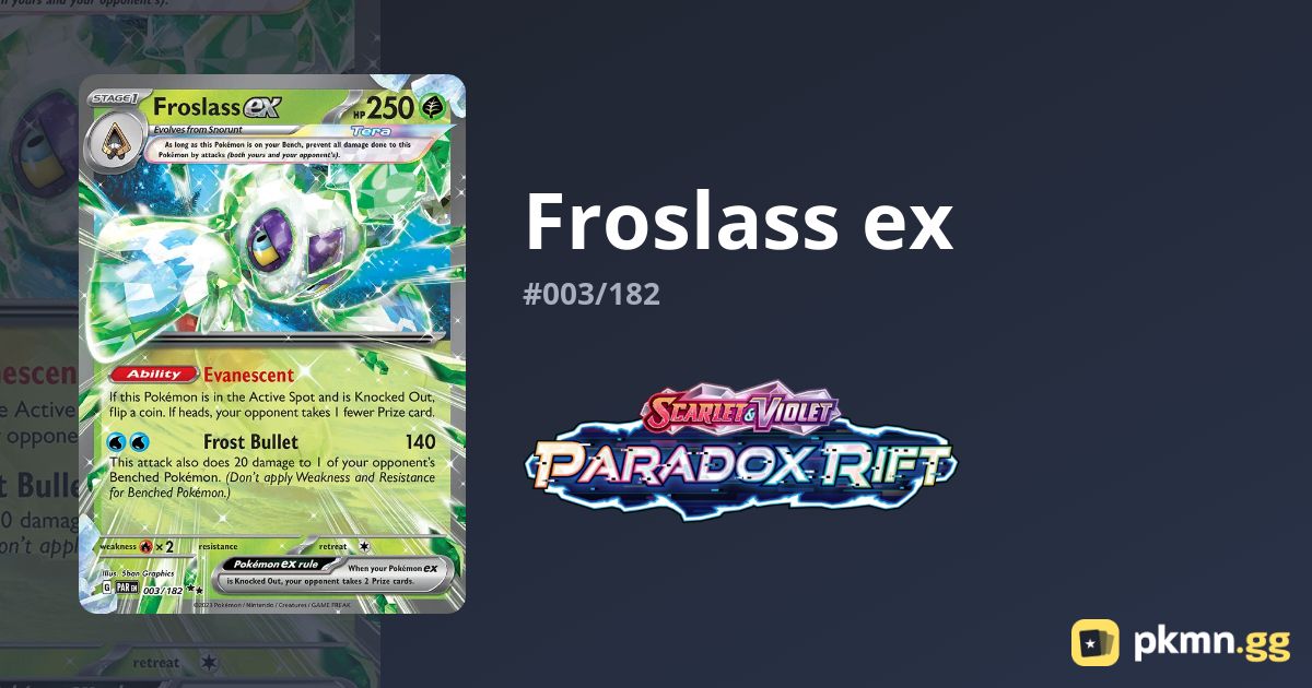 Froslass ex #003/182 Paradox Rift | pkmn.gg