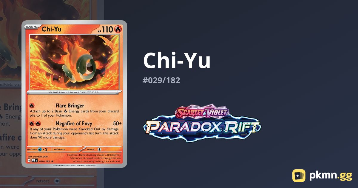 Chi-Yu #029/182 Paradox Rift | pkmn.gg