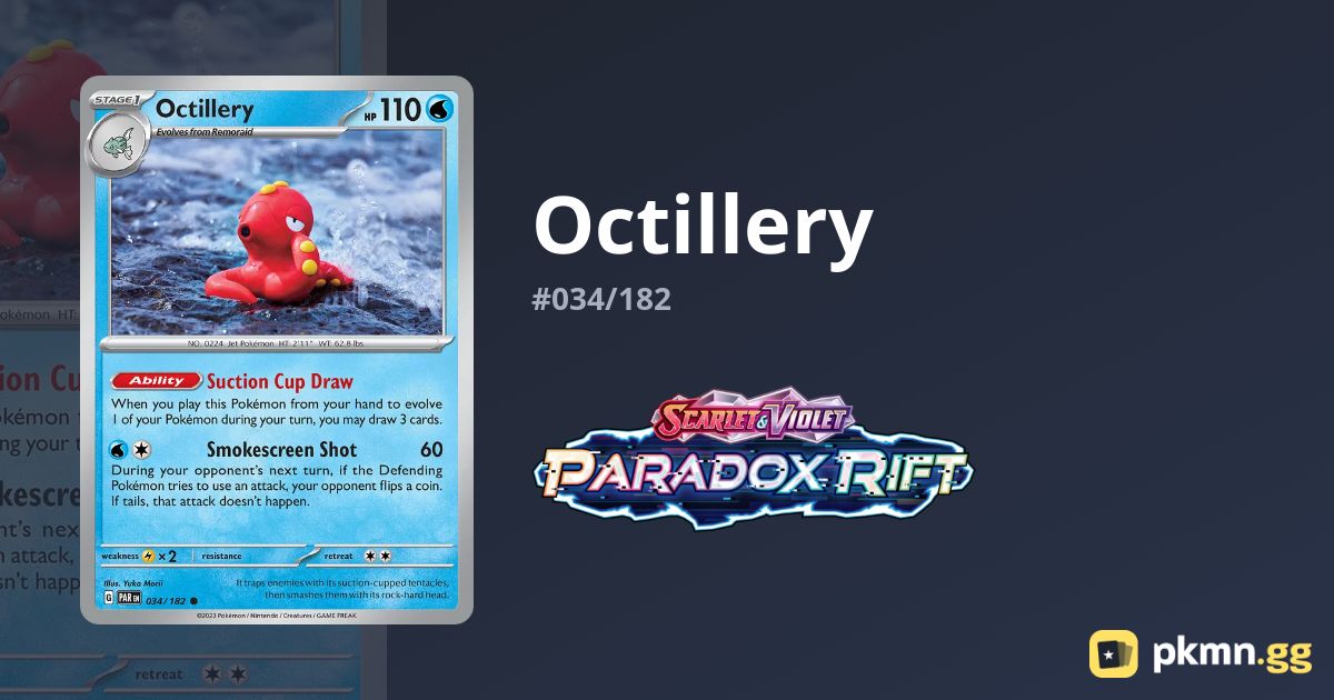 Octillery #034/182 Paradox Rift | pkmn.gg